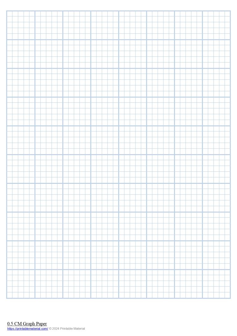 Graph Paper - Free Printable PDF with Various Sizes