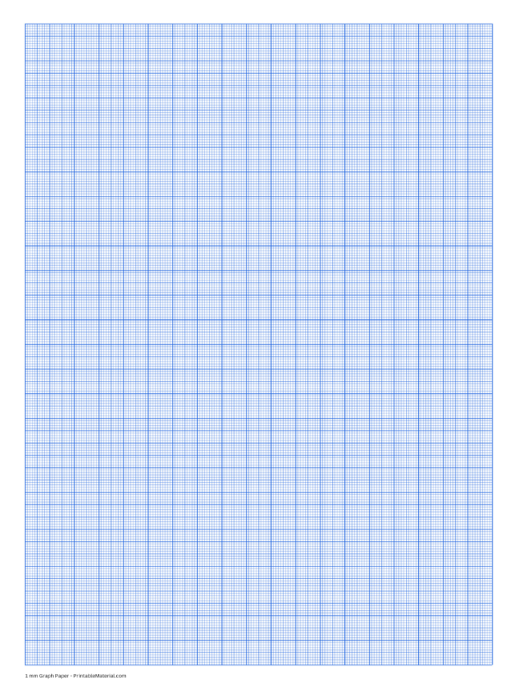 Graph Paper - Free Printable PDF with Various Sizes