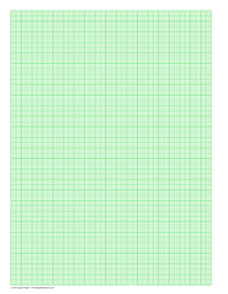 Graph Paper - Free Printable PDF with Various Sizes