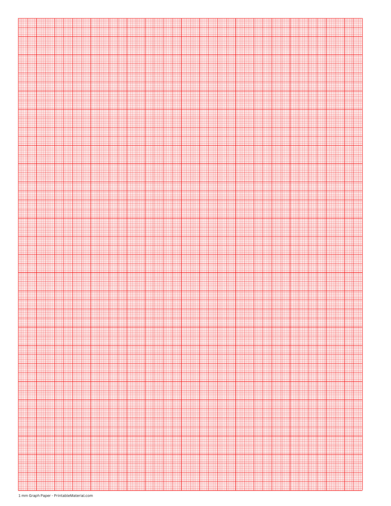 Graph Paper - Free Printable PDF with Various Sizes