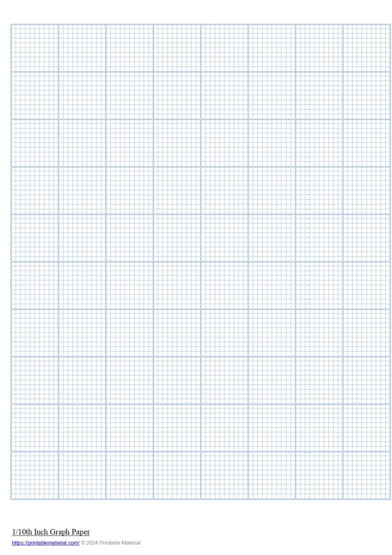 Graph Paper - Free Printable PDF with Various Sizes