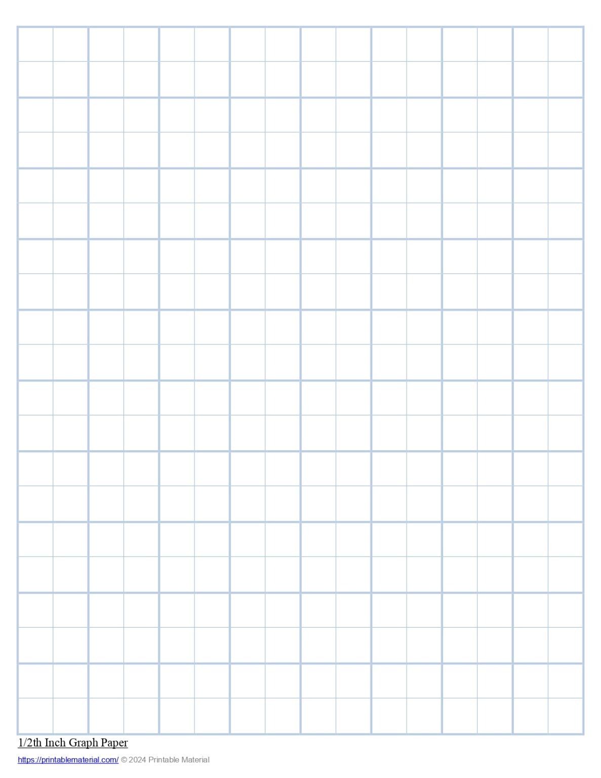 Graph Paper - Free Printable PDF with Various Sizes