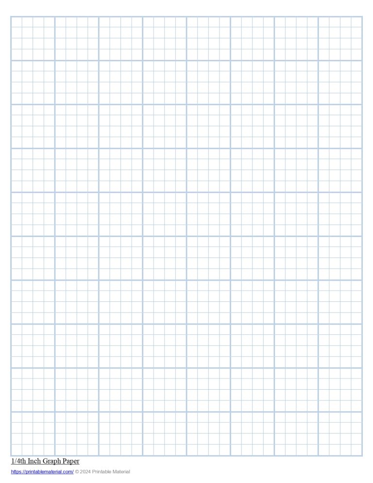 Graph Paper - Free Printable PDF with Various Sizes