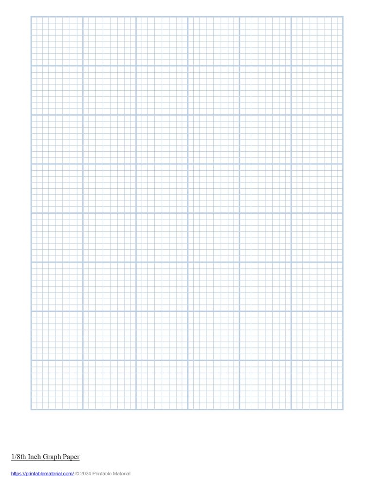 Graph Paper - Free Printable PDF with Various Sizes