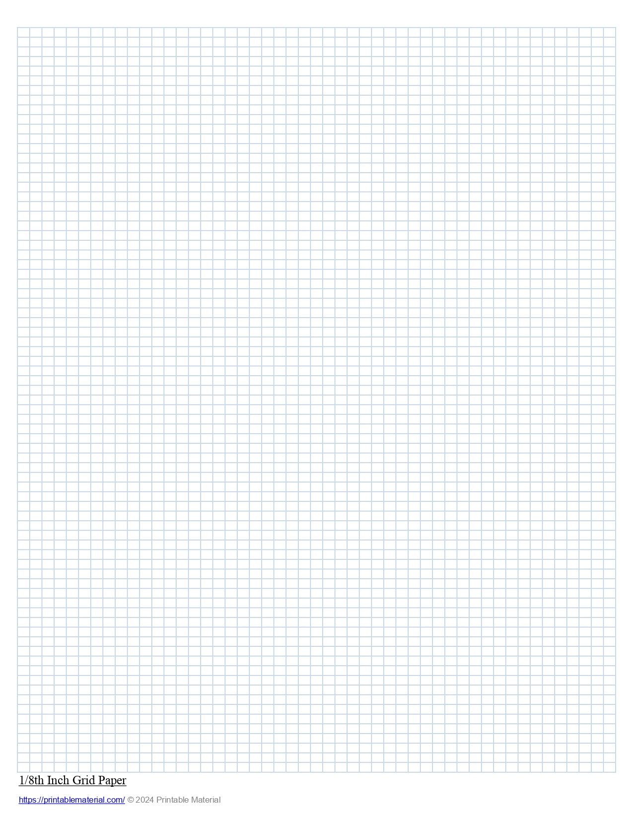 Grid Paper Free Printable PDF Squared Paper