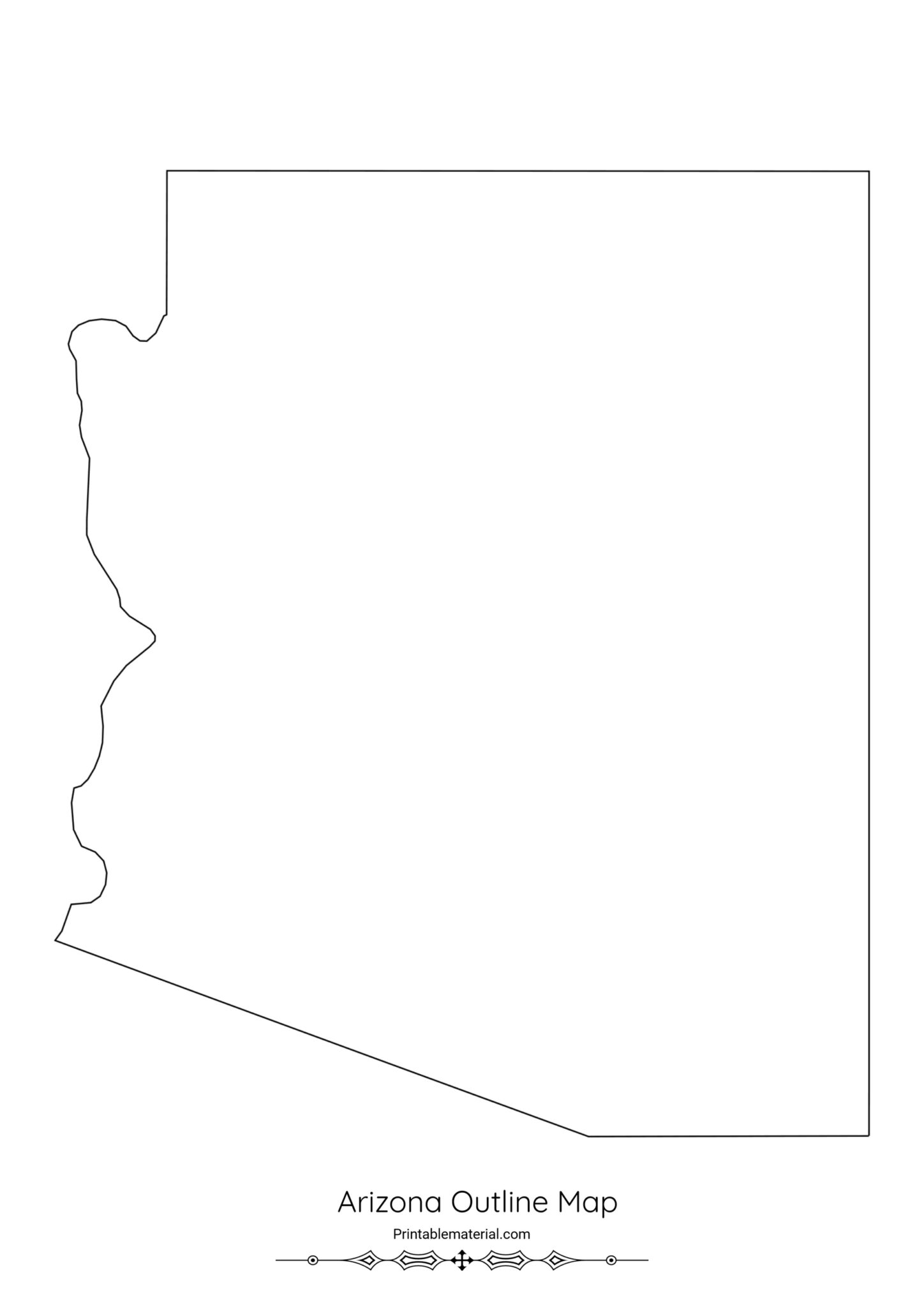 Arizona County Map Printable – Blank Arizona Map, Outline Map