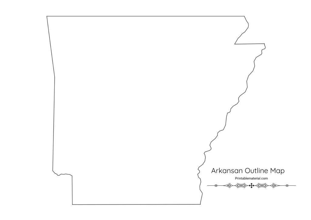 Arkansan County Map – Blank Map, Outline Map Printable PDF
