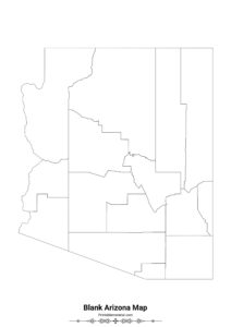 Arizona County Map Printable – Blank Arizona Map, Outline Map