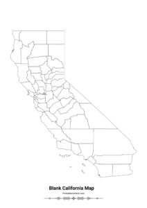 California County Map - Blank Map, Outline Map Printable