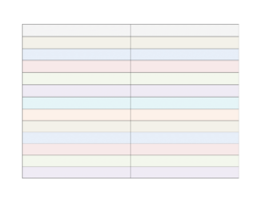 2 Column Chart (Blank Table) - Printable Template