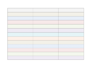 3 Column Chart (Blank Table)- Printable Template