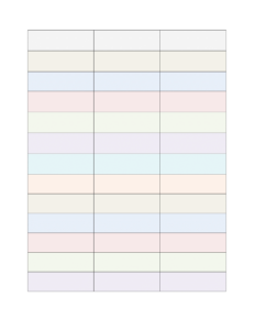 3 Column Chart (Blank Table)- Printable Template