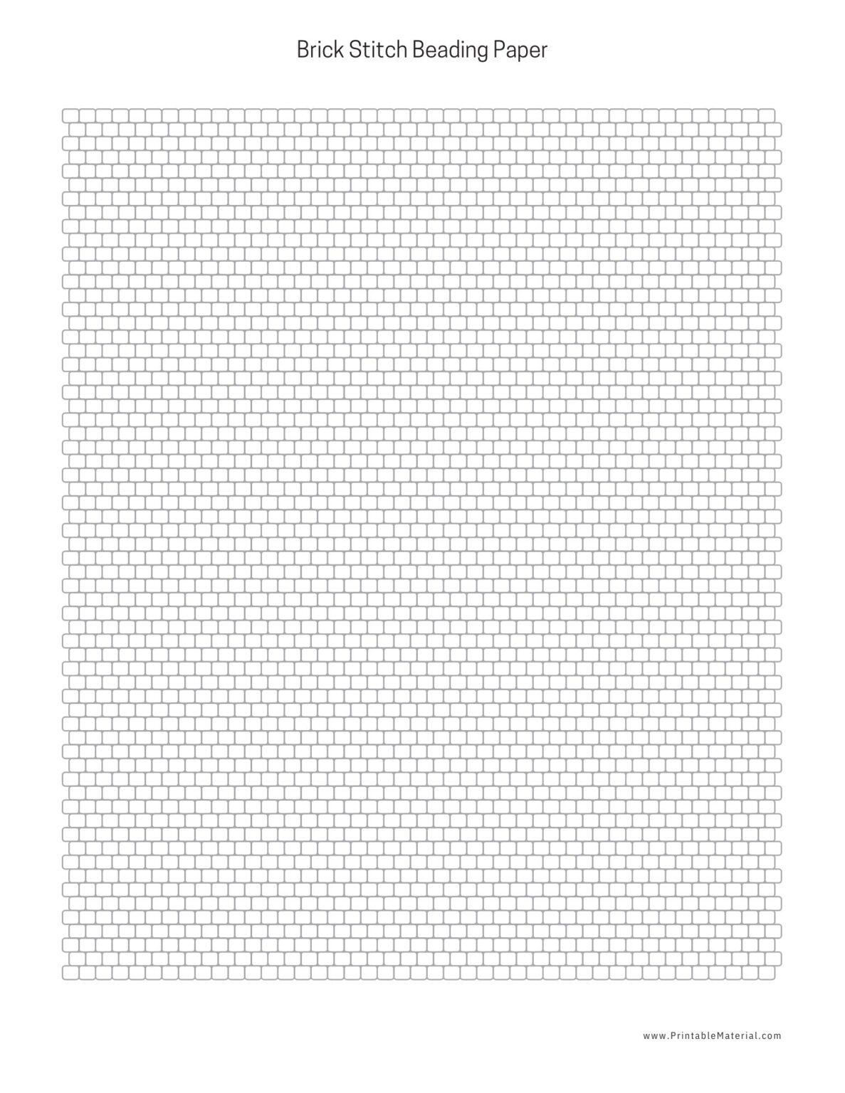 Printable Brick Stitch Beads Graph Paper Template