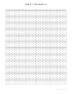 Printable Brick Stitch Beads Graph Paper Template