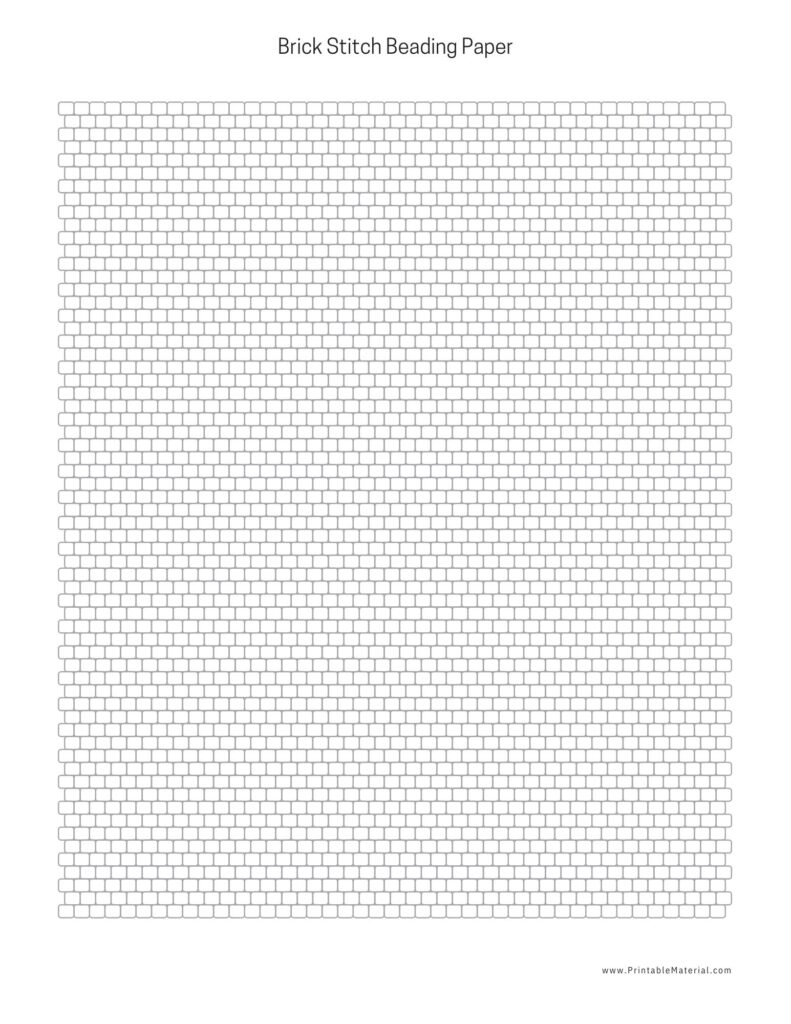 Printable Brick Stitch Beads Graph Paper Template