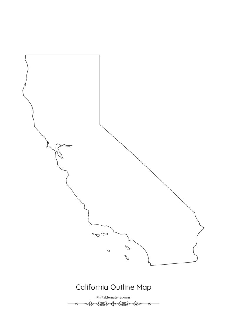 California County Map - Blank Map, Outline Map Printable