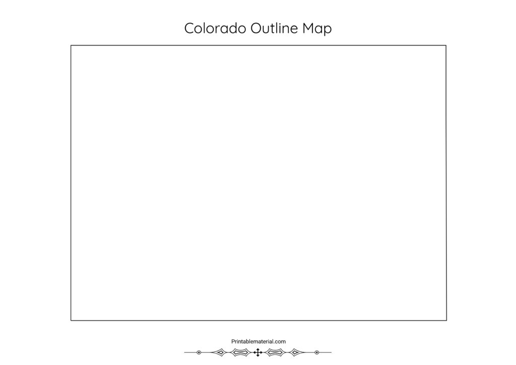 Colorado County Map – Blank Map, Outline Map Printable PDF