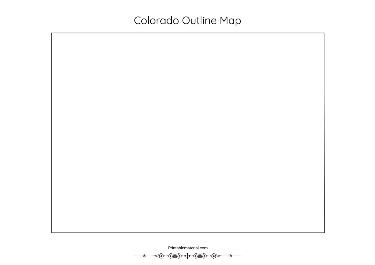 Colorado County Map – Blank Map, Outline Map Printable PDF