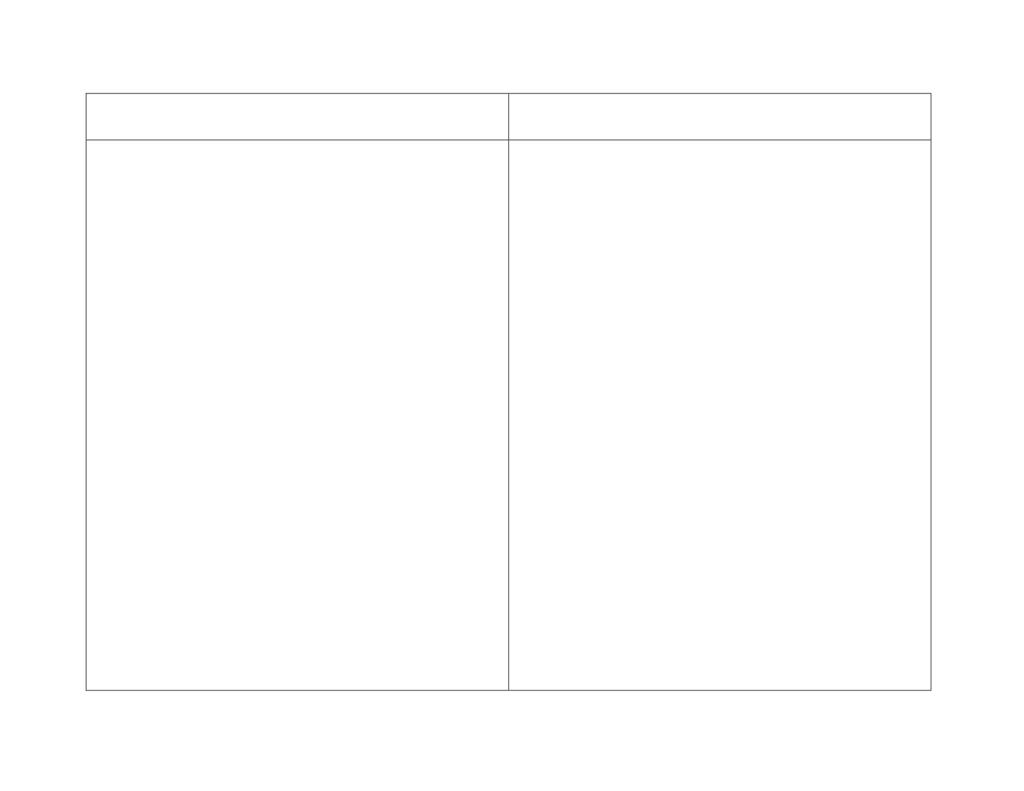 2 Column Chart (Blank Table) - Printable Template