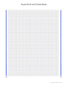 Printable Brick Stitch Beads Graph Paper Template