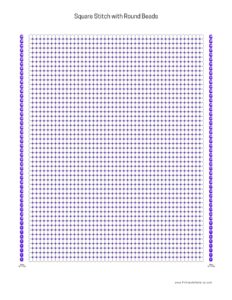Printable Brick Stitch Beads Graph Paper Template