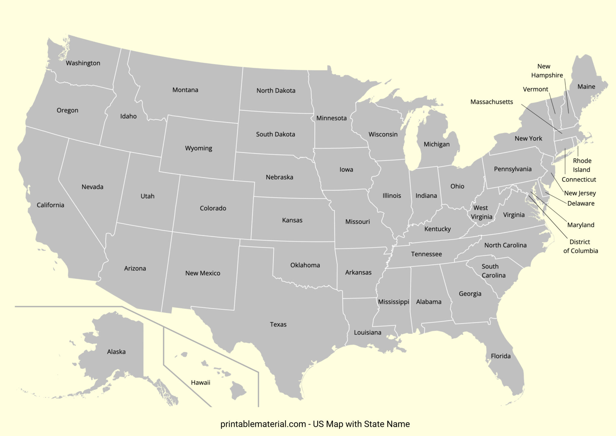 Blank US Maps with States (50+ Printable PDF)