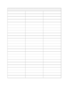 3 Column Chart (Blank Table)- Printable Template