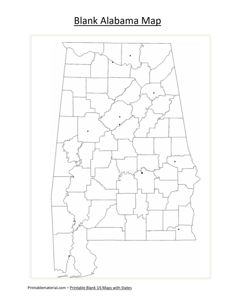 Blank US Maps with States (50+ Printable PDF)