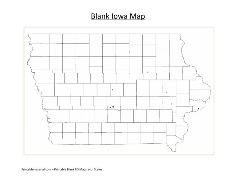Blank US Maps with States (50+ Printable PDF)